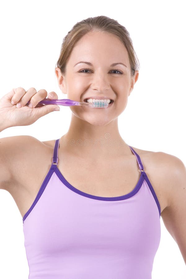Brushing Teeth stock photo. Image of great, care, attractive - 10057042