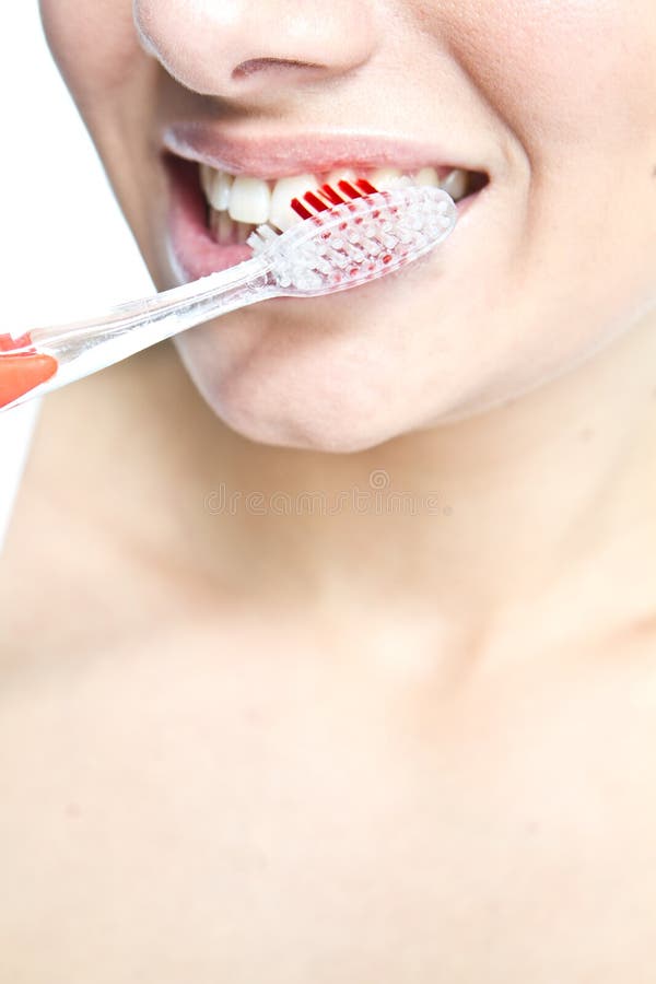 Teeth brushing stock photo. Image of brush, care, mouth - 1716626
