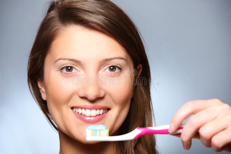 Brushing teeth stock photo. Image of healthy, protection - 19099852