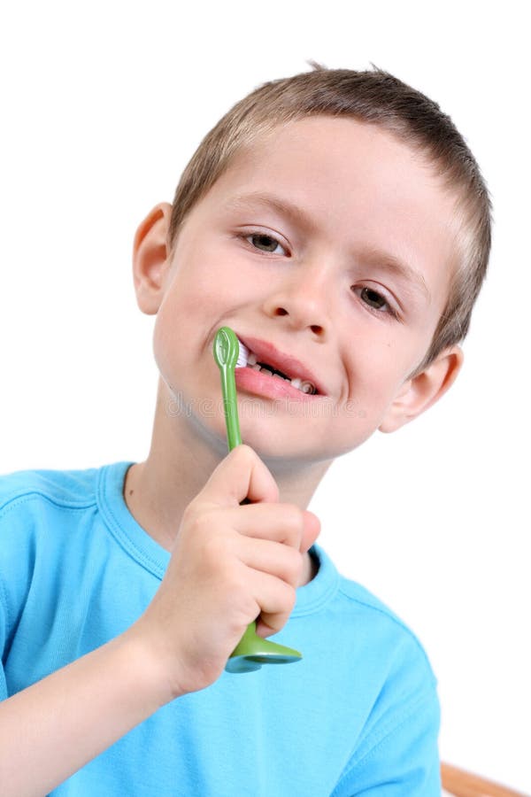 Smiley face brushing teeth stock illustration. Illustration of face ...