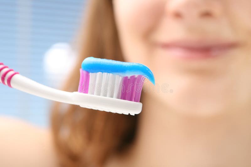 Brushing teeth stock image. Image of toothpaste, human - 9208851