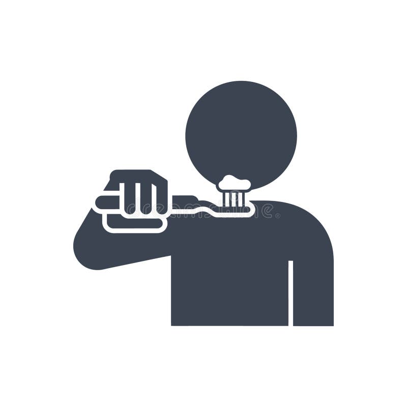 Brushing Teeth Icon stock illustration. Illustration of sign - 384696367