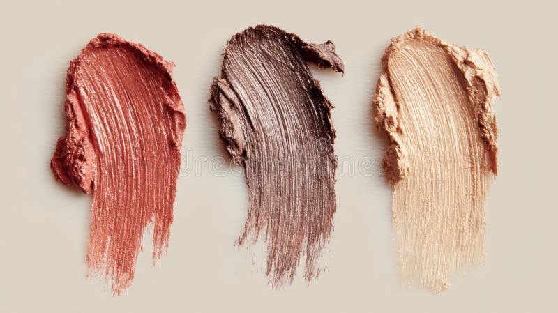 Brushstroke Textures Emulate Makeup Smears on a Neutral Background with ...