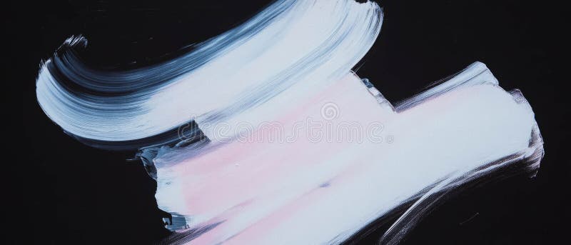 Brushstrokes of Light Colors Create a Soft Contrast on a Dark ...