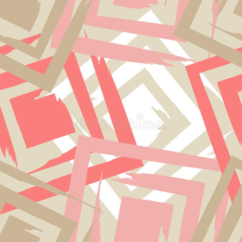 Brushwork. Seamless Geometric Pattern. Bright Colors and Simple Shapes ...