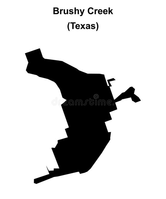 Brushy Creek outline map stock vector. Illustration of atlas - 357643185