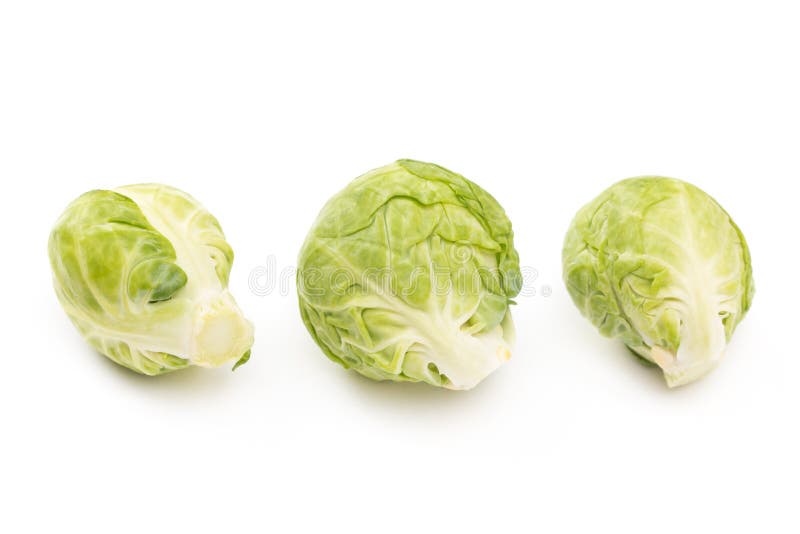 Brussel Sprouts on a White Background Stock Image - Image of nature ...