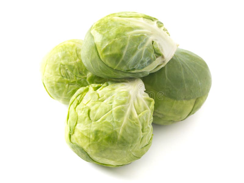 Brussel Sprouts on a White Background Stock Image - Image of brussel ...