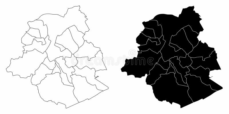 Brussels Administrative Maps Stock Vector - Illustration of boundaries ...