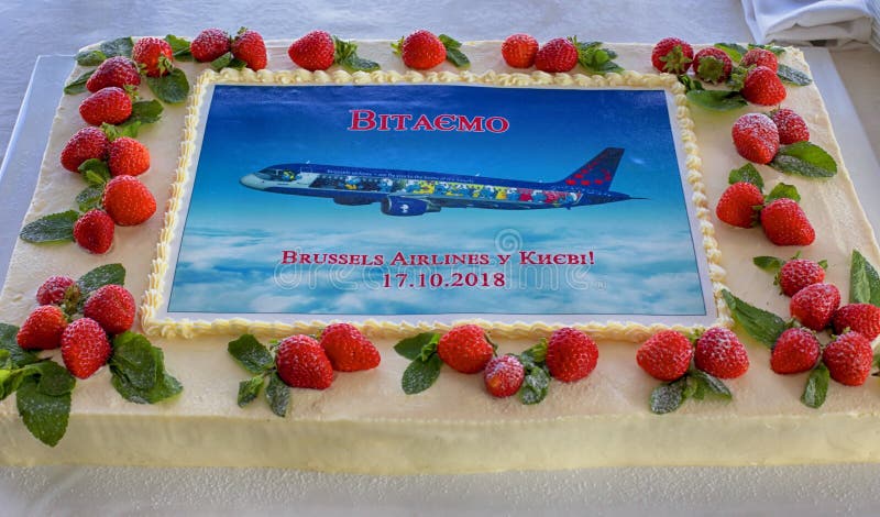 Brussels Airlines Celebration Cake in Honor of the First Flight in ...