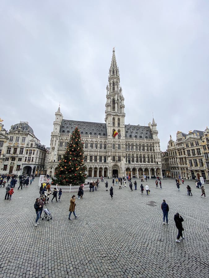 Brussels, Belgium, 29 December, 2020, Grand-place of Brussels Editorial ...