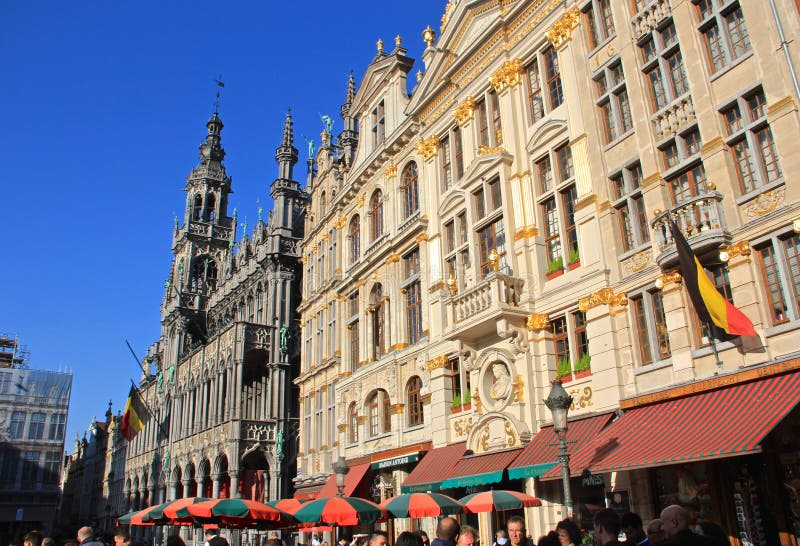 Brussels, Belgium, Grand Place Editorial Stock Image - Image of belgian ...