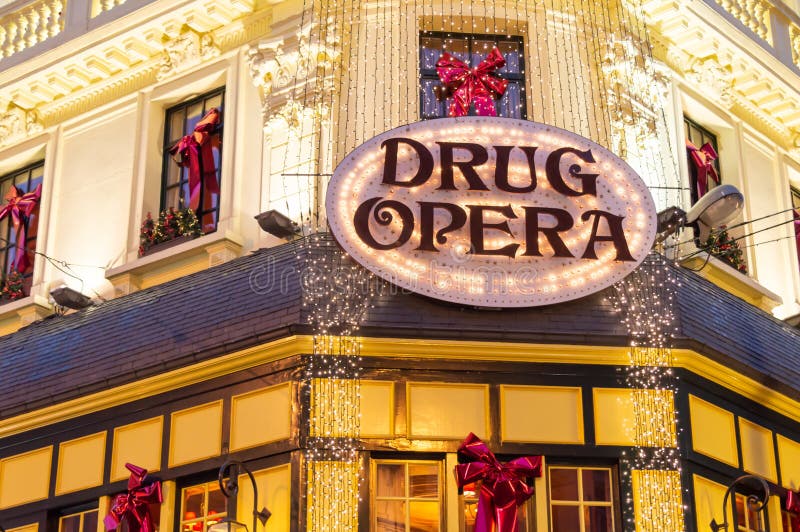 Drug Opera Restaurant in Brussels Editorial Stock Photo - Image of ...