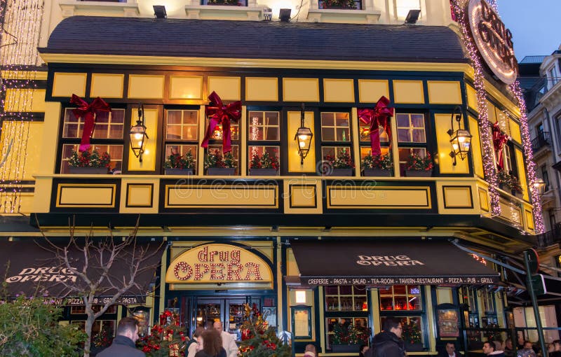 Drug Opera Restaurant in Brussels Editorial Stock Photo - Image of ...