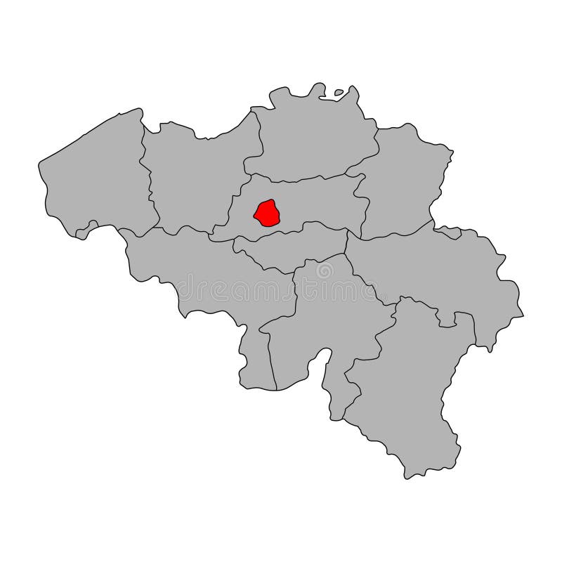 Brussels of Belgium Map Symbol, Travel Web Flat Concept Icon Vector ...