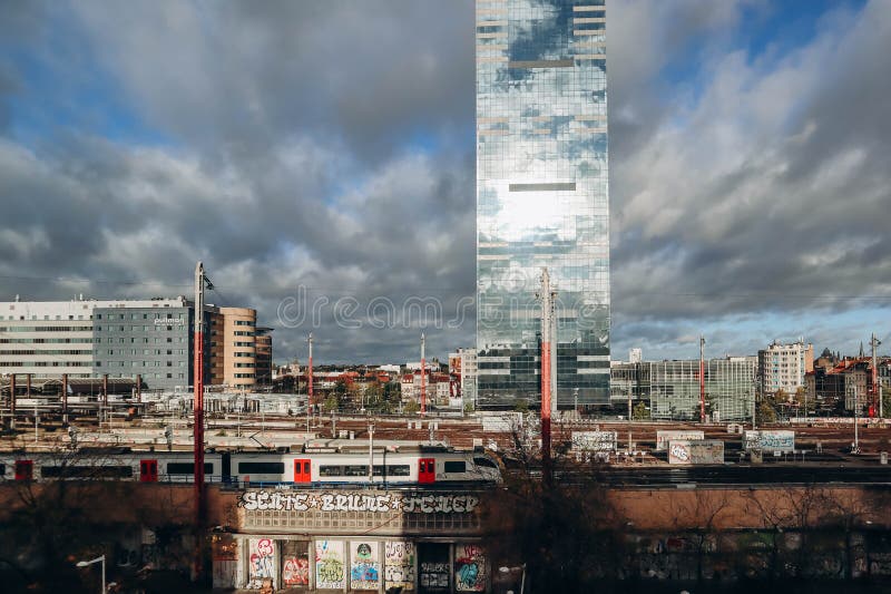 View of the Brussels Midi Train Station and the Skyscrapers Behind it ...