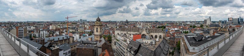 Brussels City Center, Belgium - Extra Large Panoramic View Over the ...