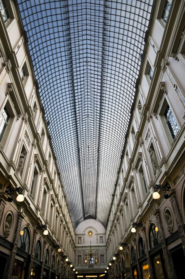 Brussels, Galeries Royales Saint-Hubert Stock Photo - Image of color ...