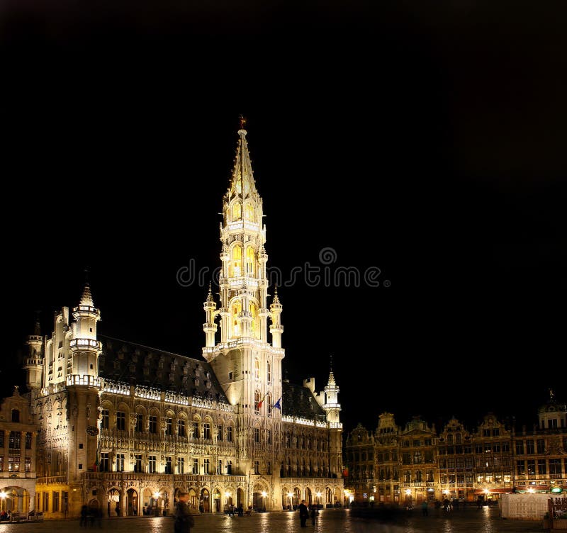 Grand Place from Brussels, Belgium - Landscape Stock Image - Image of ...