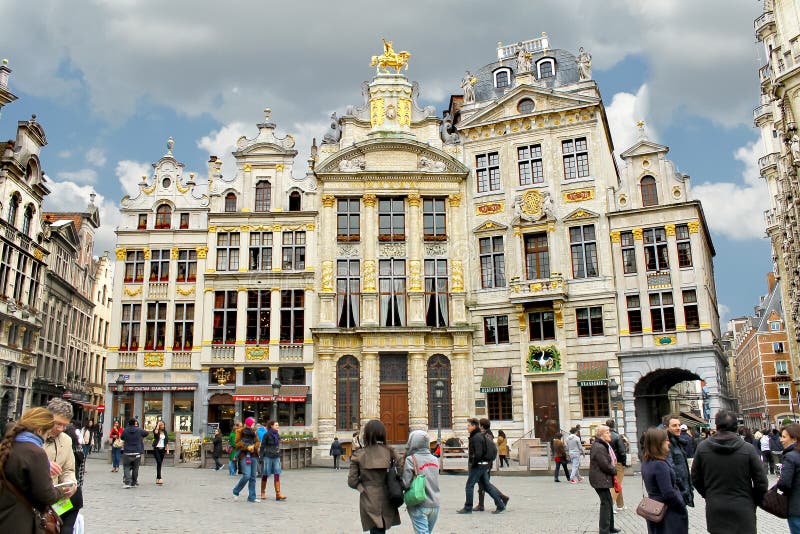 Brussels Grand Place Building, Editorial Photography - Image of chapel ...