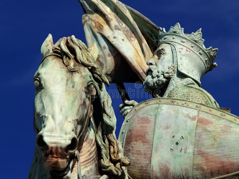 Brussels Medieval Crusader Statue. Stock Photo - Image of city, europe ...