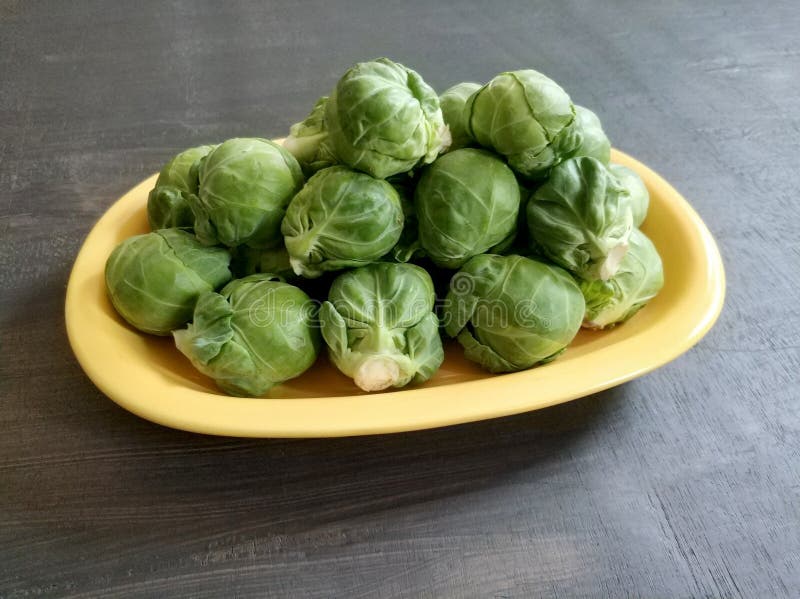 Brussels Sprouts in a Plate Stock Image - Image of plate, table: 148248359