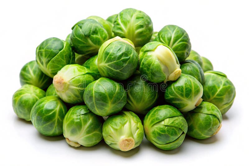 Brussels Sprouts â€ Small, Compact, Bright Green Leafy Vegetables on a ...