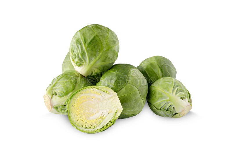 Brussels Sprouts on White Background Stock Photo - Image of closeup ...