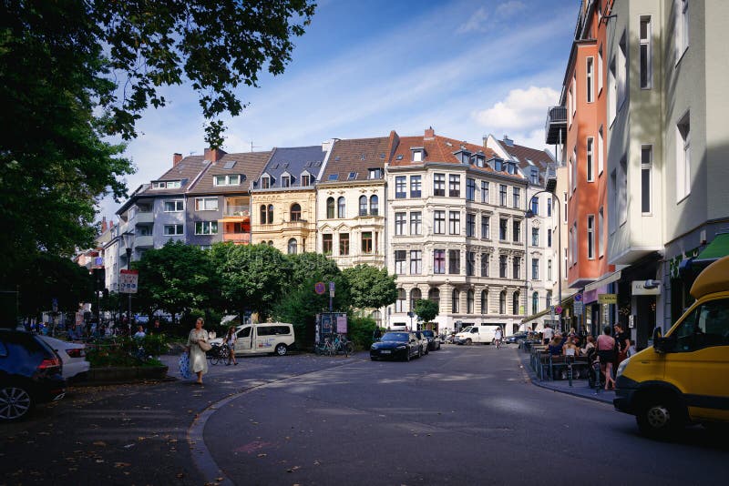 Brussels Square in the Belgian Quarter of Cologne Editorial Stock Photo ...