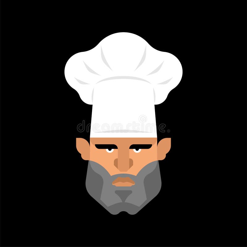 Brutal Chef Face. Chief-cooker Head Stock Vector - Illustration of ...
