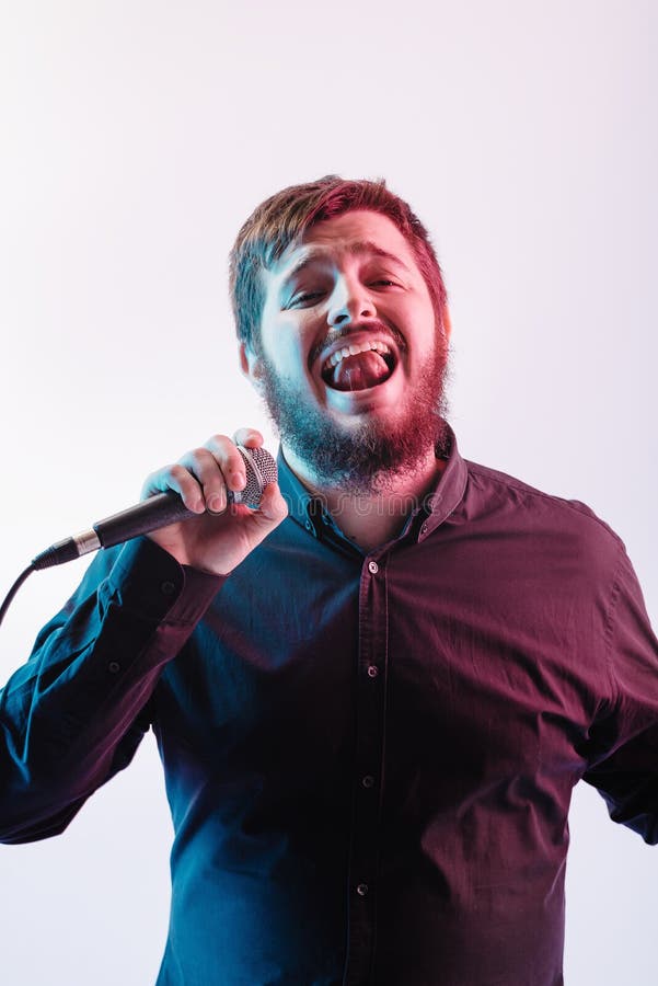 Brutal Color Singer Performance Stock Image - Image of jacket, male ...
