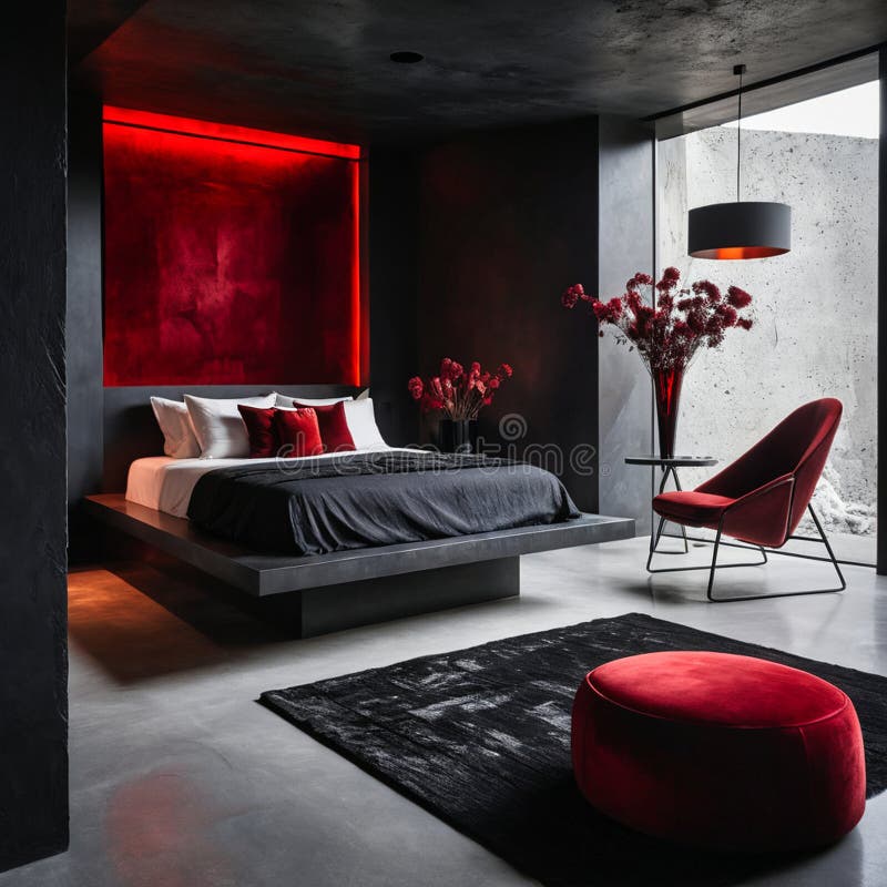 Brutal Style Hobar Design, in Dark Colors, Modern and Luxurious Stock ...