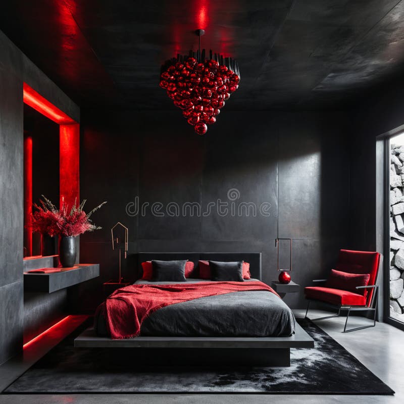 Brutal Style Hobar Design, in Dark Colors, Modern and Luxurious Stock ...