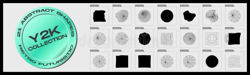 Brutalism Shapes. Big Collection of Abstract Graphic Geometric Objects. Frames Inspired ...