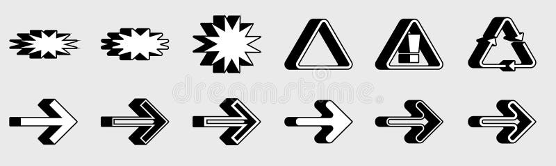 Brutalism Shapes. Large Set of Retro Objects for Design. Simple Shapes ...