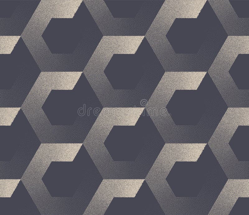 Brutalism Style Hexagonal Structure Seamless Pattern Vector Abstract Background Stock Vector ...
