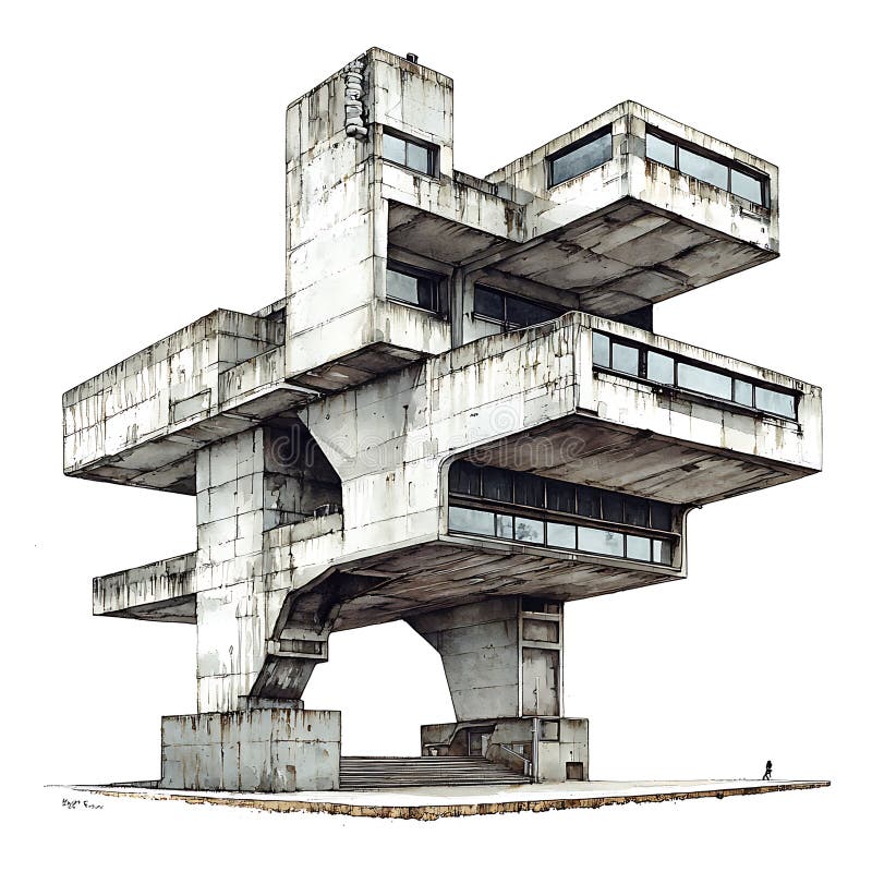 Brutalist Architecture a Striking Illustration of a Modern Concrete ...