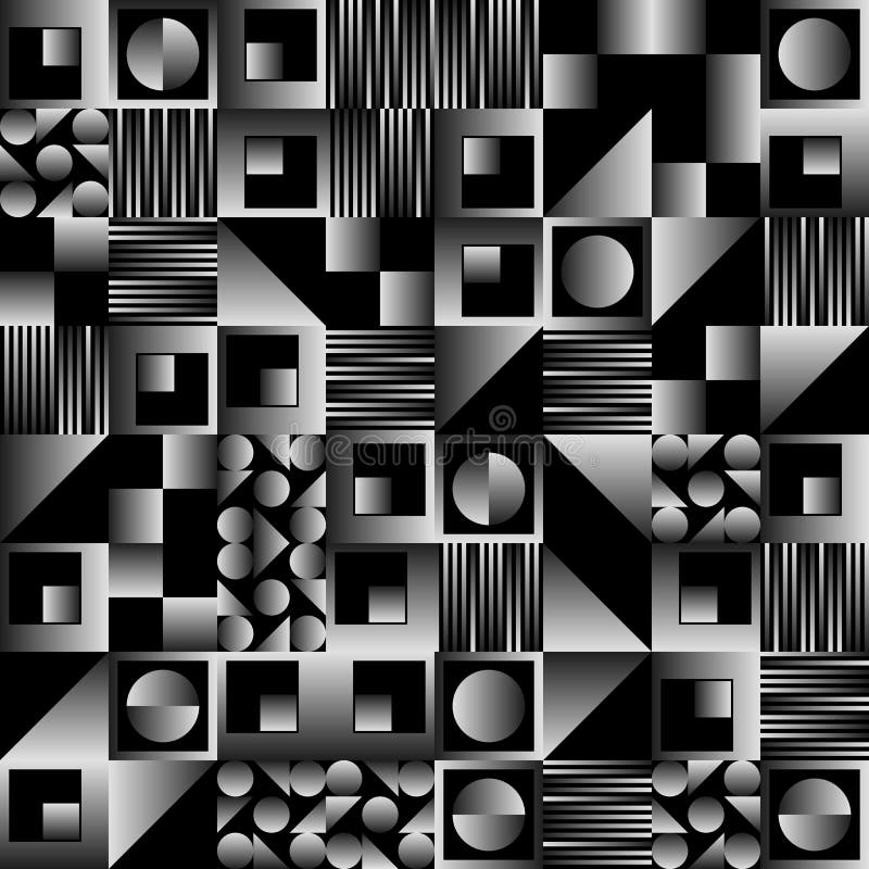 Brutalist Art Inspired Vector Pattern Graphics Made with Bold Abstract ...