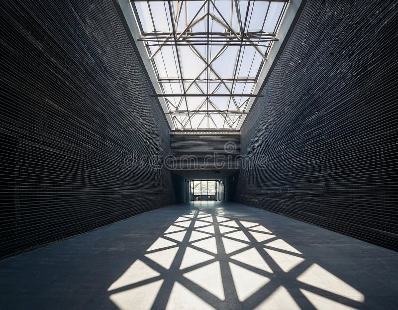 Brutalist Atrium with Dynamic Shadow Effects Stock Photo - Image of ...