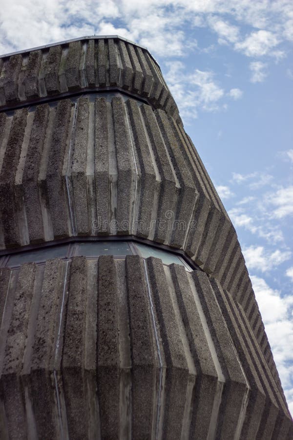 Brutalist Concrete Building, Aberdeen Stock Photo - Image of city ...