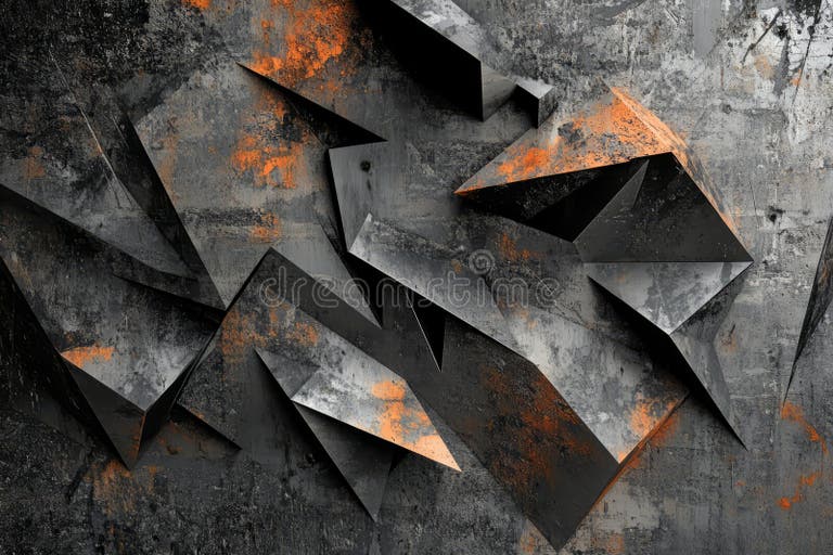 A Brutalist Digital Background with Sharp, Angular Forms, Jagged ...