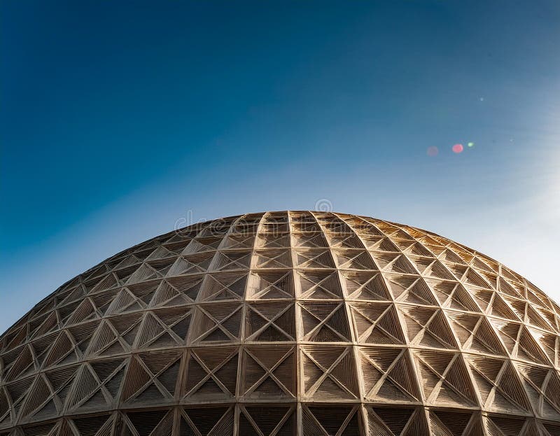 Brutalist Dome with Intricate Shadow Patterns Stock Image - Image of ...