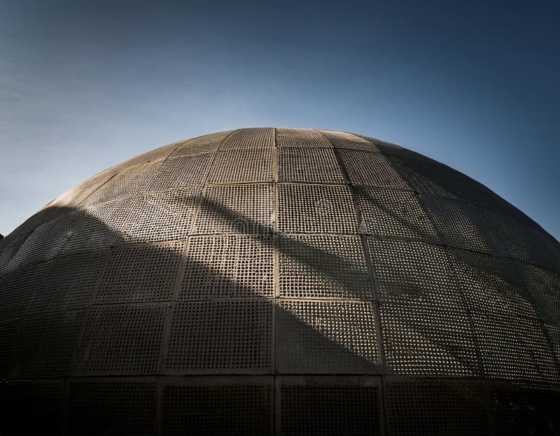 Brutalist Dome with Intricate Shadow Patterns Stock Photo - Image of ...