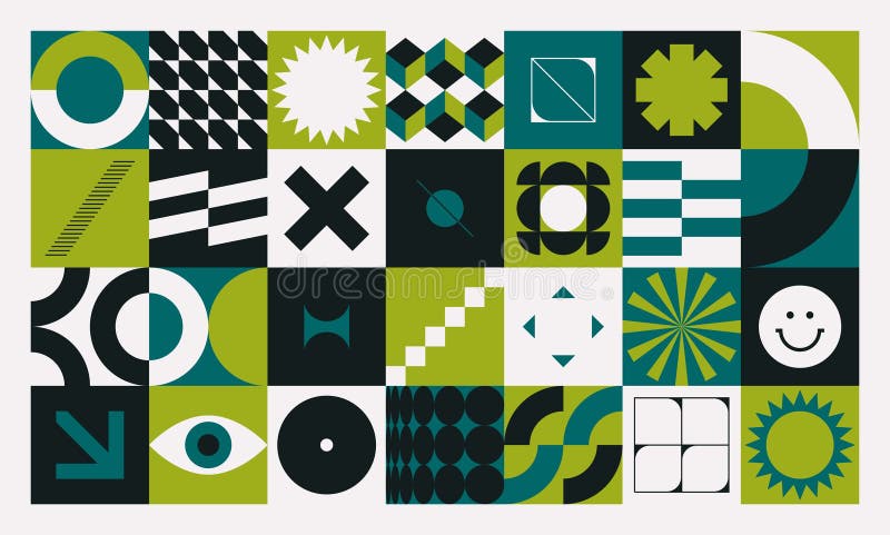 Brutalist Geometric Shapes. Minimalist Postmodern Abstract Forms ...