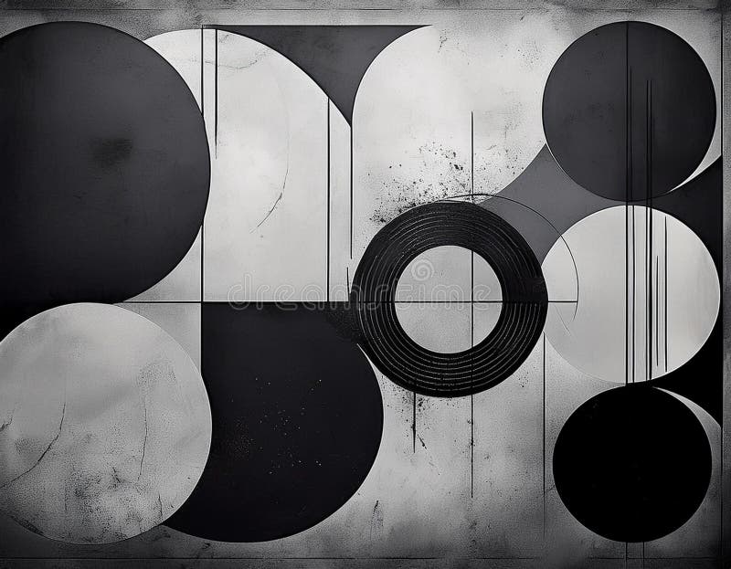 Brutalist Monochrome Background Design Pattern Stock Illustration ...
