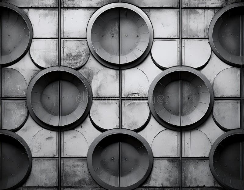 Brutalist Monochrome Background Design Pattern Stock Image - Image of ...