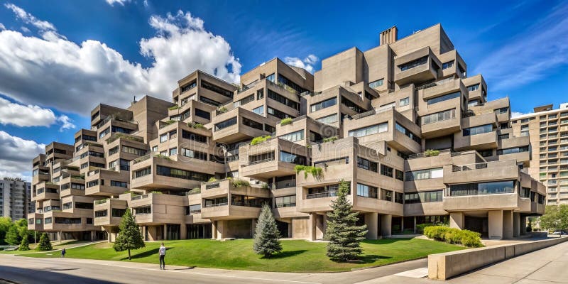 Brutalist Style Housing Complex in Downtown Calgary Built in Brutalist ...