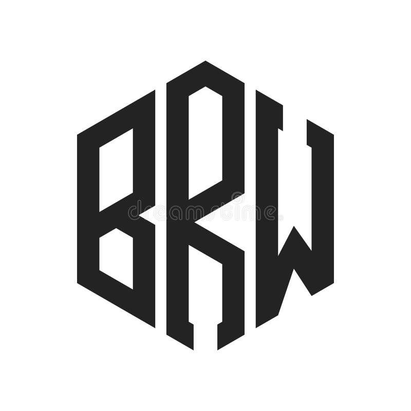 BRW Logo Design. Initial Letter BRW Monogram Logo Using Hexagon Shape Stock Vector ...