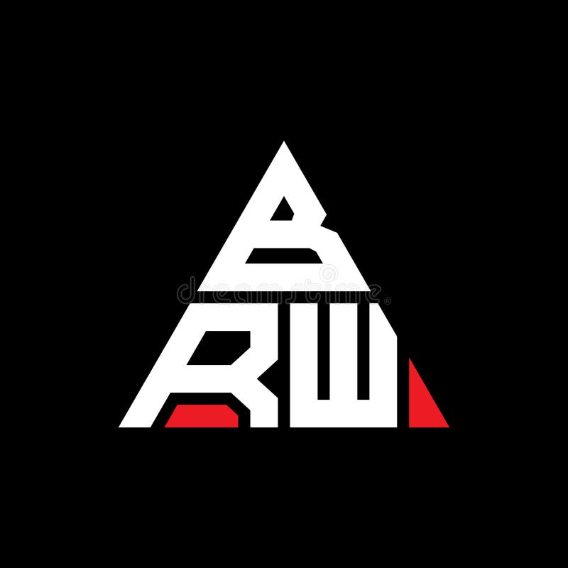 BRW Triangle Letter Logo Design with Triangle Shape. BRW Triangle Logo ...