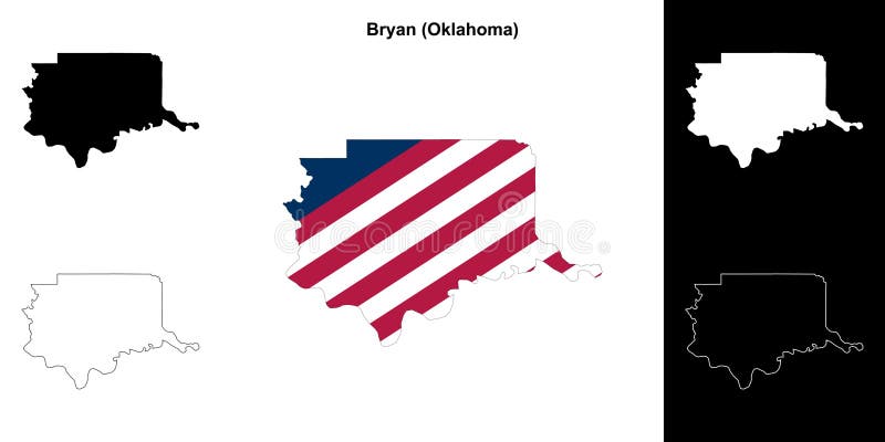 Bryan outline map stock vector. Illustration of design - 324062136